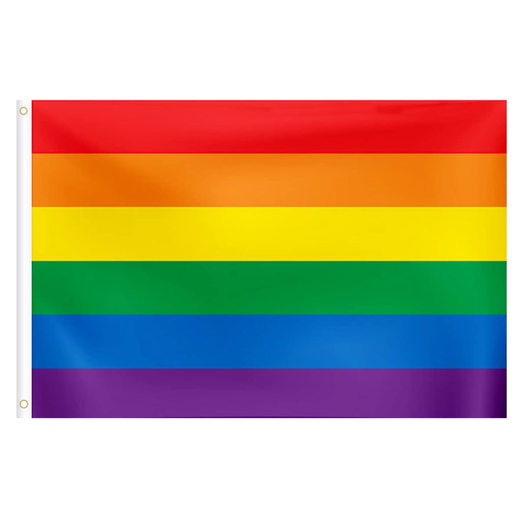 6 Colour Rainbow Pride Flag (Premium Quality) (LGBT Accessories ...