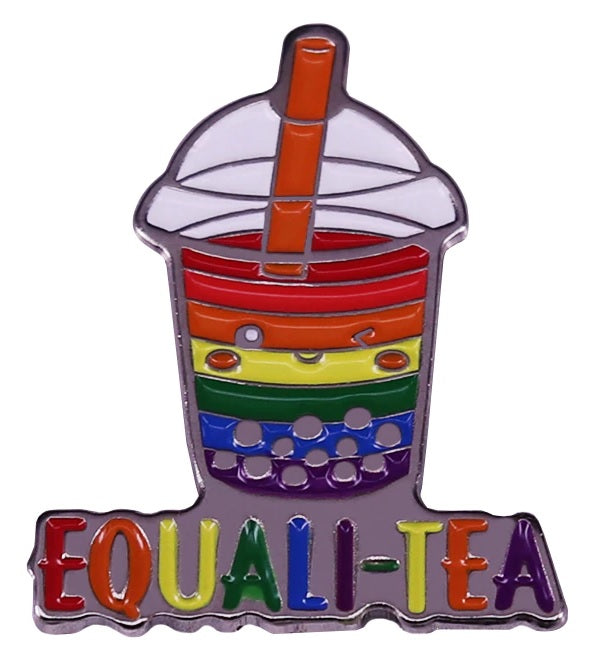 Equali-tea Enamel Pin – Queer Lit