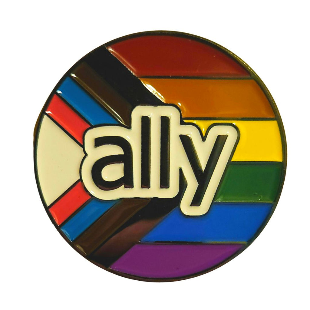 LGBTQ+ Ally Enamel Pin – Queer Lit