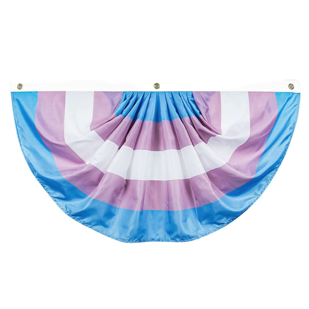 Transgender Flag Pleated Bunting (LGBT Decorations) – Queer Lit