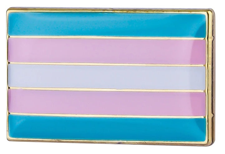 Trans Flag Enamel Pin – Queer Lit