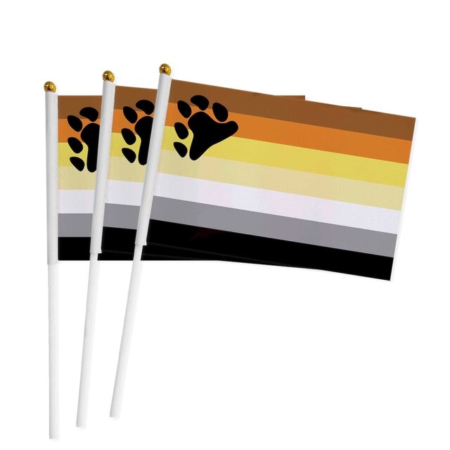 Handheld Bear Pride Flag (3 Pack) (LGBT Accessories) – Queer Lit